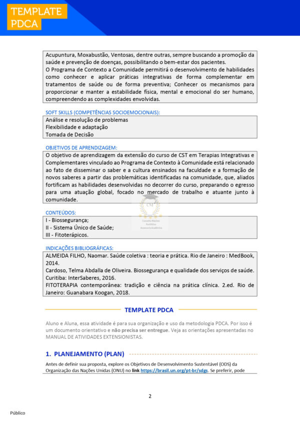 Projeto de extensão I – Terapias Integrativas e complementares Portfólio Pronto | Projeto de ...