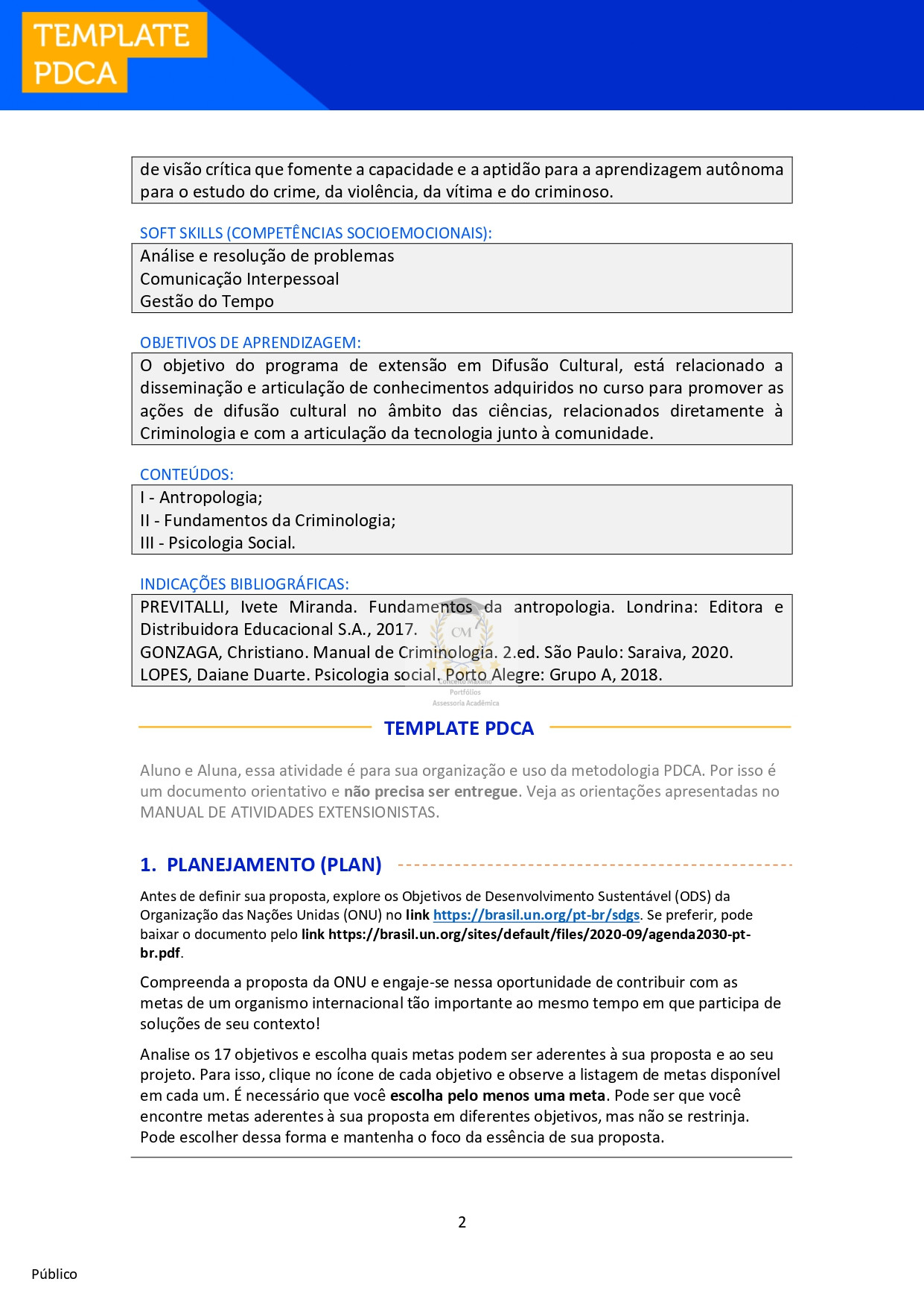Projeto de extensão I Criminologia Portfólio Pronto | Projeto de Extensão | Colaborar ava ...
