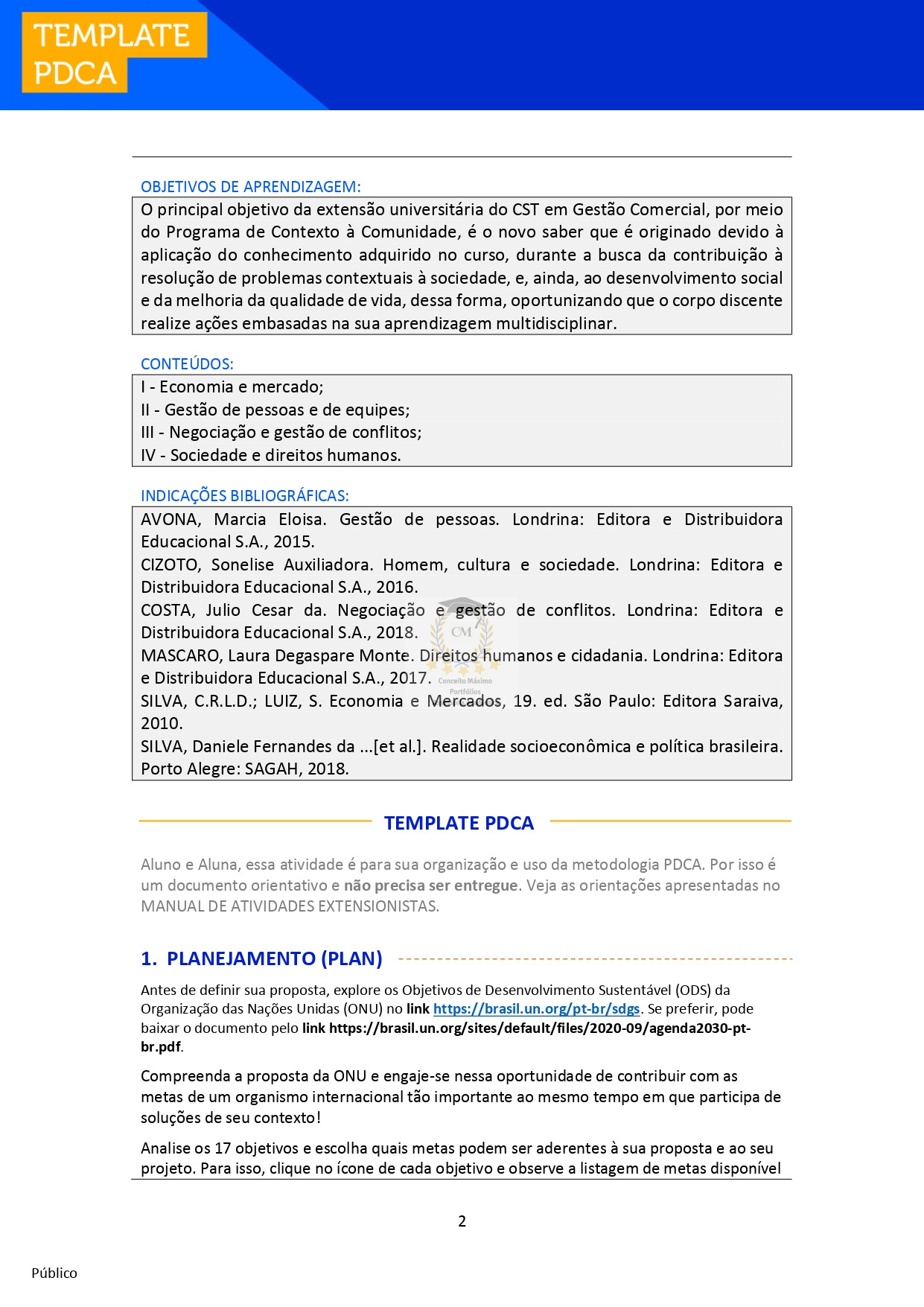 Projeto de extensão I Gestão Comercial Portfólio Pronto | Projeto de Extensão | Colaborar ava ...
