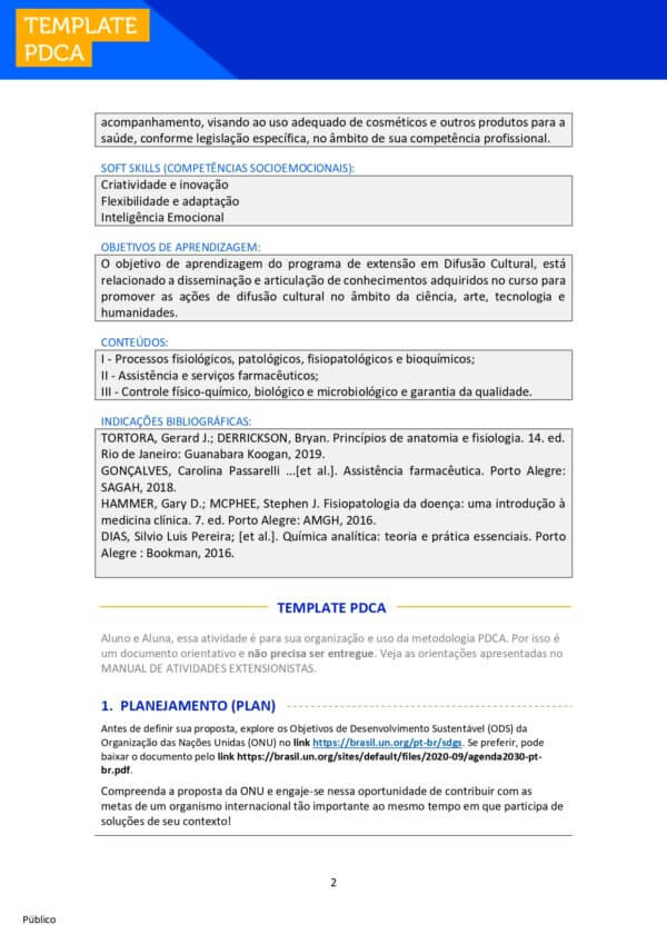 Projeto de extensão I Farmácia - Portfólio Pronto | Projeto de Extensão | Projeto Integrado ...